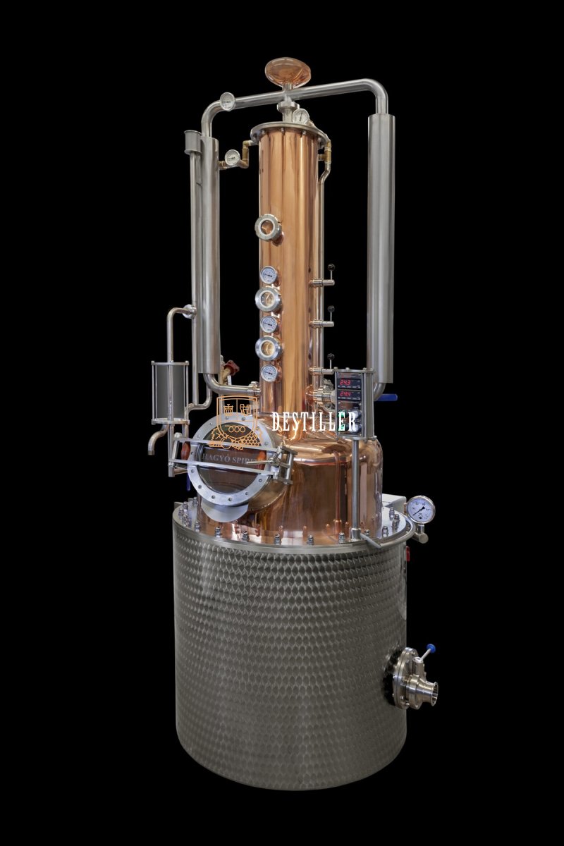 Column distiller for fruit distillates with a capacity of 150 liters ...