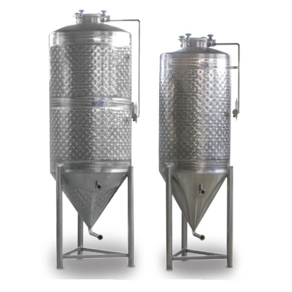 Open top fermentation tank with two jackets - Destiller