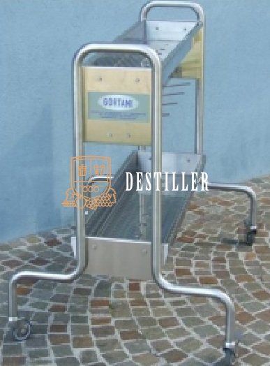 Stainless steel trolley for couplings, tips, and hoses - Destiller